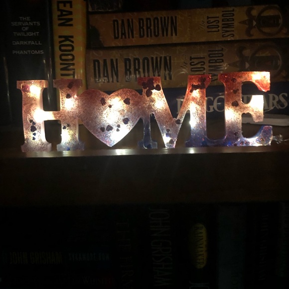 Accents | Handmade Light Up Home Letters Red White Blue | Poshmark
